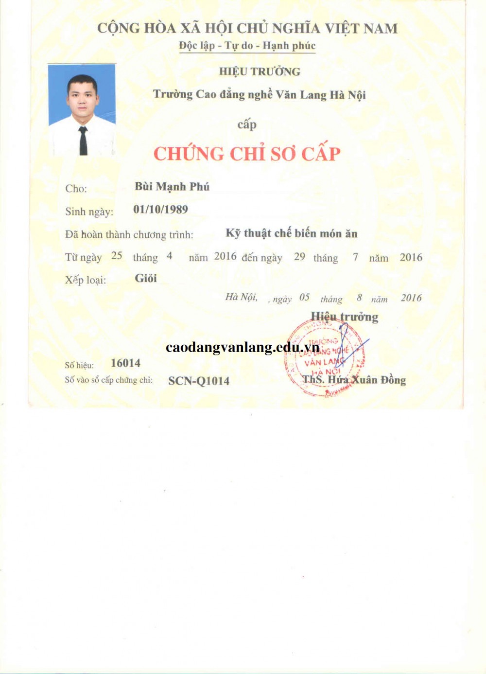 Làm Chứng Chỉ Sơ Cấp Nghề Nấu Ăn An Toàn Bảo Mật - Làm Bằng Toàn Quốc